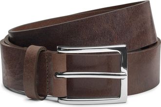 CHARLES TYRWHITT Chino-Ledergürtel - Schokoladenbraun