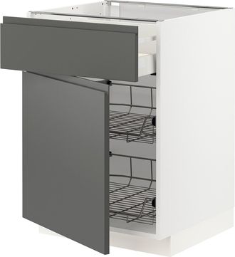 IKEA METOD / MAXIMERA Unterschrank mit Drahtkorb/Tür