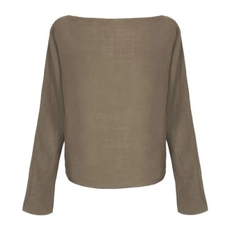 Cortana Poona- Top aus Ramie Moca- - - Blouses & Shirts - Damen - Grau - XS