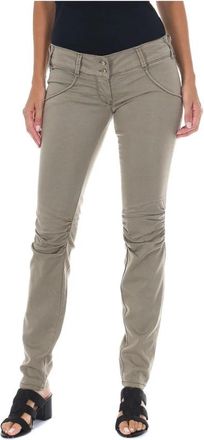Met Slim Fit Hose - - Trousers - Damen - Grau - W24