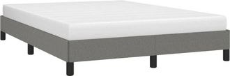 vidaXL Cadre de lit Gris fonc&eacute; 140x190 cm Tissu