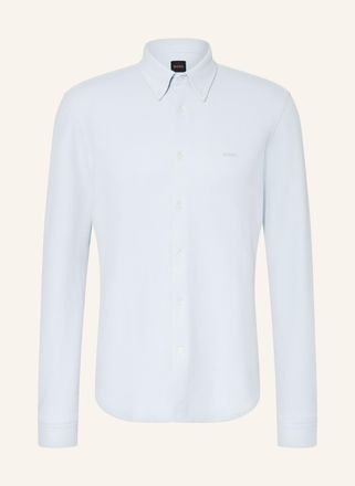 HUGO BOSS Jerseyhemd Myjersey Slim Fit grau