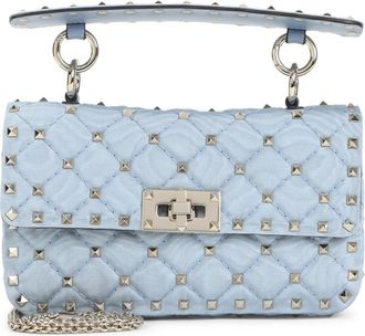 Valentino Garavani Femme, Sacs, Bleu, Taille: ONE Size Rockstud Shoulder Bag