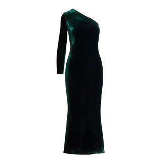 Ralph Lauren Velvet One Shoulder Dress - - Dresses - Damen - Gr&uuml;n - XS