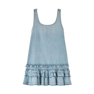 Ganni Damen, Kleider, Blau, SGr&ouml;&szlig;e