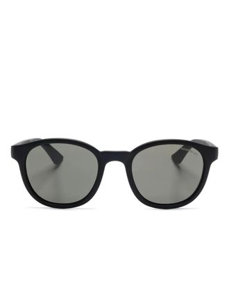 Montblanc Sonnenbrille mit rundem Gestell - Schwarz