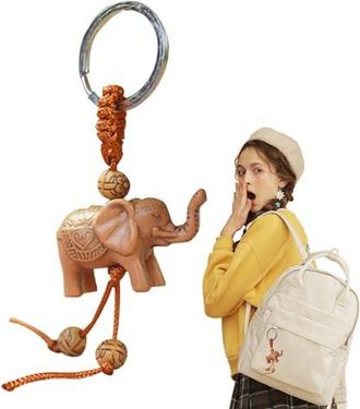 Generic Porte-clés sur le thème de léléphant, porte-clés avec pendentif gravé 3D - Breloque de sac, décoration de sac à dos fantaisie pour garçons et filles, 