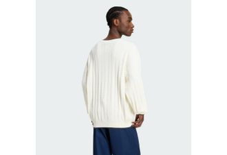 adidas Originals Sweatshirt PULLOVER, GESTRICKT, V-AUSSCHNITT, ZOPFMUSTER (1-tlg)