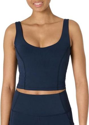Amazon Essentials Débardeur Court de Sport FormFlex Ultra Doux avec Soutien-Gorge Intégré, Soutien Léger Femme, Bleu Marine, XXL