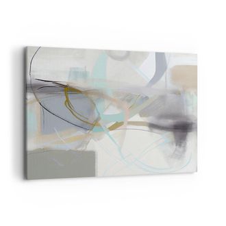 Arttor Wandbilder Dekoration Wohnzimmer Abstraktion Stück Hell Bilder auf Leinwand 120x80cm Leinwandbild Schlafzimmer Küche Deko Wand Kunstdruck Art Groß XXL