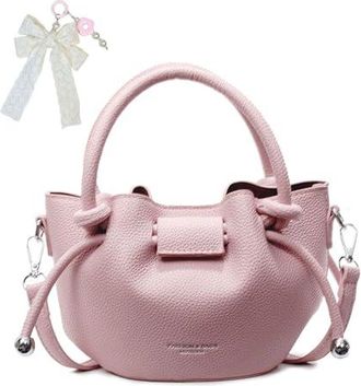 Generic Sac &agrave; bandouli&egrave;re d&eacute;contract&eacute; pour femme, sac &agrave; main l&eacute;ger en cuir v&eacute;g&eacute;talien, sac &agrave; main r&eacute;tro pour le travail, les voyages et le quotidien, Rose lit