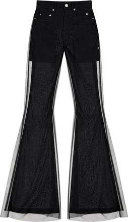 Rick Owens Bolan Mesh Panel Hose - - Trousers - Damen - Schwarzk - W27