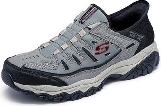 Skechers Homme Afterburn M. Fit Ridgeburn Hands Free Slip-in Mocassin, Gris/Noir, 42.5 EU
