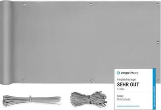 Sekey Brise-Vue pour Balcon Couverture de confidentialit&eacute; &Eacute;cran Polyster Vent Protection UV Opaque R&eacute;sistant aux Intemp&eacute;ries, avec Attaches de c&acirc;ble et Cord