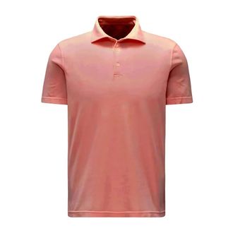 Fedeli Organisches Giza Kurzarm-Polo Rosa - - Tops - Herren - Rot - M