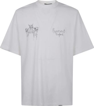 Represent Represent, Homme, Tops, Blanc, Taille: S Hand Drawn Thoroughbred Dogs T-Shirt