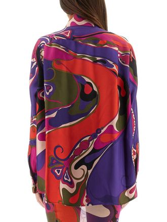 Emilio Pucci Orchid Print Silk Shirt - Multicolor