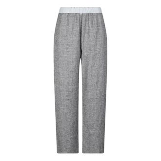 Paco Rabanne Gerade geschnittene Hose mit Gummizugbund - - Trousers - Damen - Grau - XS