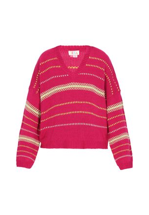 Izia Pullover Frauen Fuchsie Limette