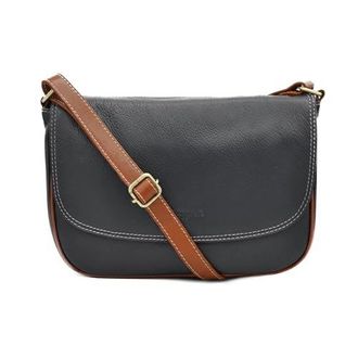 Zerimar | Sac bandouli&egrave;re en cuir v&eacute;ritable pour femme | Sac bandouli&egrave;re en cuir naturel pour femme | Id&eacute;al au quotidien, en voyage ou au travail | Bleu marin