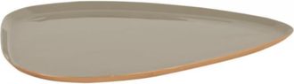 Present Time Tray Mila small Iron Enamel warm Grey