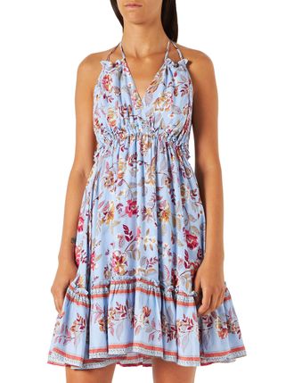 Izia Damen Gaya-Sommerkleid Kleid, Hellblau, M