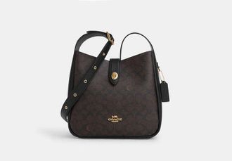 Coach Hadley Convertible Umh&auml;ngetasche Aus Signature Canvas f&uuml;r Frauen in Beige