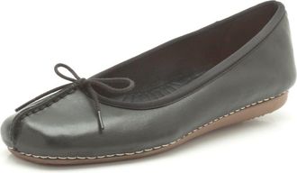 Clarks Damen Freckle Ice Ballerinas, Schwarz Black Leather, 39.5 EU