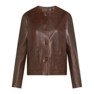 Seventy Kurze Lederjacke - - Jackets - Damen - Braun - S