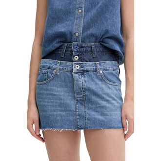 Karl Lagerfeld Layered Denim Skirt - - Skirts - Damen - Blau - XS