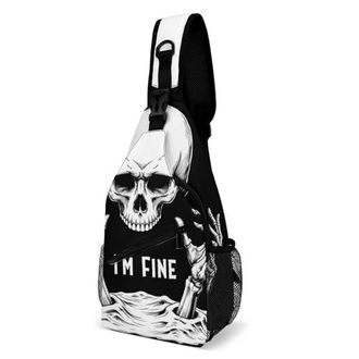 Generic Sacoche Bandouliere Cr&acirc;ne Casual Sac De Poitrine R&eacute;glable Sac &agrave; Poitrine pour Homme Femme Cyclisme