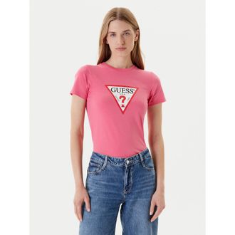 Guess T-Shirt W4YI04 J1314 Rosa Slim Fit