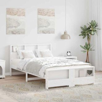 vidaXL Cadre de lit Blanc 120 x 200 cm Bois massif en pin Vidaxl