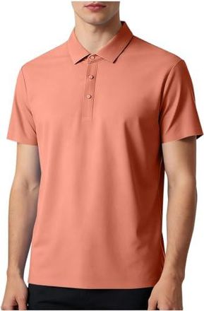 Generic Chemises de golf l&eacute;g&egrave;res et classiques pour homme - Col rabattu - Couleur unie - Ample - Confortable - Respirant - D&eacute;contract&eacute; - Manches courtes - Pou