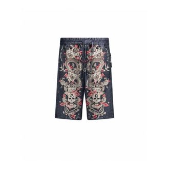 John Richmond Homme, Shorts, Multicolore, Taille: 2XS Shorts Bermuda &agrave; imprim&eacute; iconographique