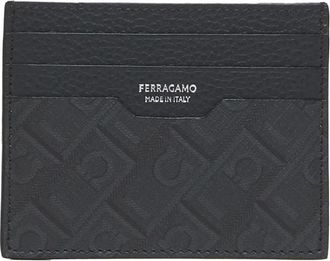 Ferragamo Homme, Accessoires, Noir, Taille: ONE Size Monogram Card Holder