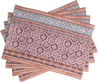 Maison d'Hermine Fair Isle Lot de 4 Sets de Table 100% Coton pour Table à Manger, Cuisine, Mariage, Usage Quotidien, dîners, fêtes de Thanksgiving, Noël (33cm x 48cm)