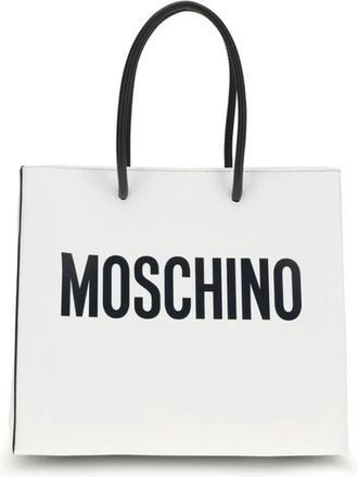 Moschino Sac Cabas Logo - Femme - Sacs - Blanc - Taille: ONE Size