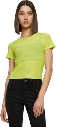 Urban Classics Ladies Short Mesh Tee T-Shirt, Frozenyellow, XXXXXL Femme