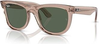 Ray-Ban Wayfarer Reverse Sonnenbrillen Hellbraun Transparent Fassung Grün Glas 50-22