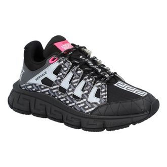 Versace Low-Top Sneaker - Trigreca La Greca - Black Pink - Gr. 43 (EU) - in Schwarz - f&uuml;r Damen