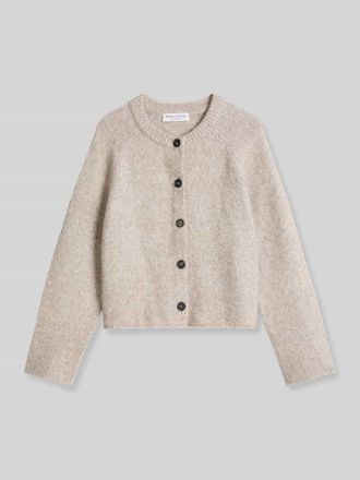 Marc O'Polo Strickjacke aus Alpaka Wolle mit Rollsaum