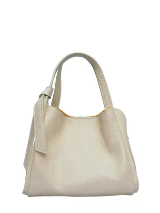 Anna Luchini Beige Rindsledertasche