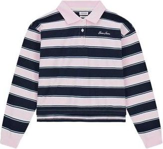 Guess Polo ray&eacute; &agrave; manches longues en coton