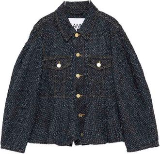 Ganni Veste En Jean - Bleu