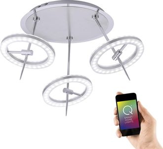 Paul Neuhaus 6891-55 Q-AMY LED Deckenleuchte Smart-Home CCT Farbwechsel dimmbar inkl. Fernbedienung 2700-5000 Kelvin