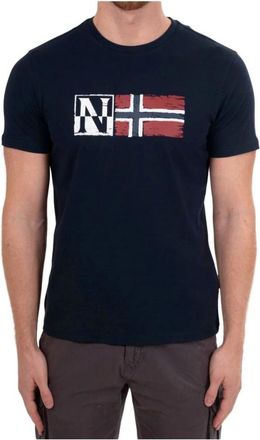Napapijri Homme, Tops, Bleu, Taille: XL T-shirt manches courtes