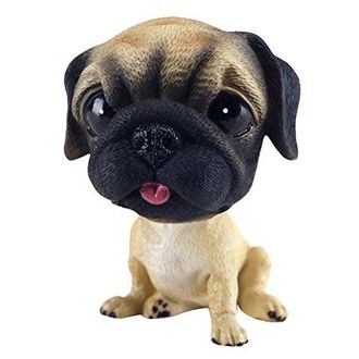 Vosarea D&eacute;coration de Voiture Cr&eacute;ative Mignon Chien Jaune Bulldog Secouant La T&ecirc;te Accessoires Ornements (Style 1)