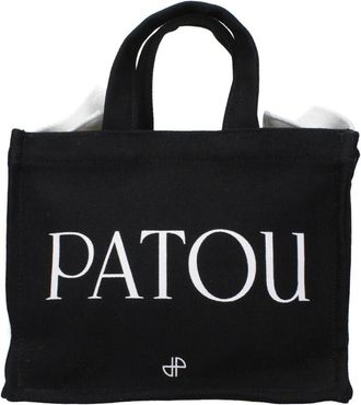 Patou Logo Canvas Tote Bag - - Bags - Damen - Schwarzk - ONE SIZE