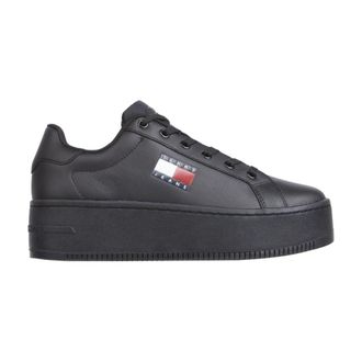 Tommy Jeans Schwarze Flatform-Sneakers f&uuml;r Frauen - - Shoes - Damen - Schwarzk - 39 EU